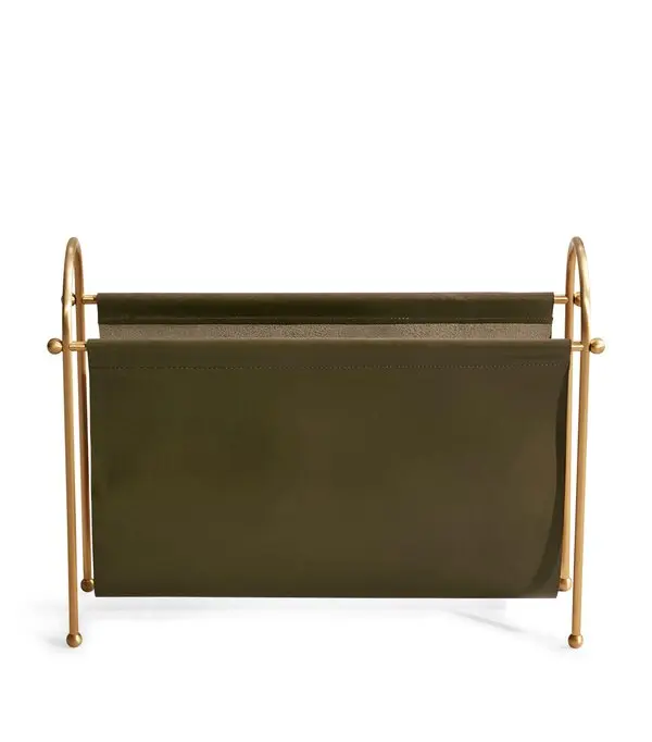 SOHO HOME Leather Meard Magazine Rack - Green