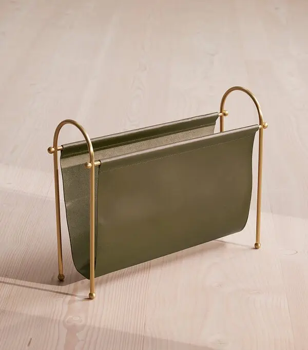 SOHO HOME Leather Meard Magazine Rack