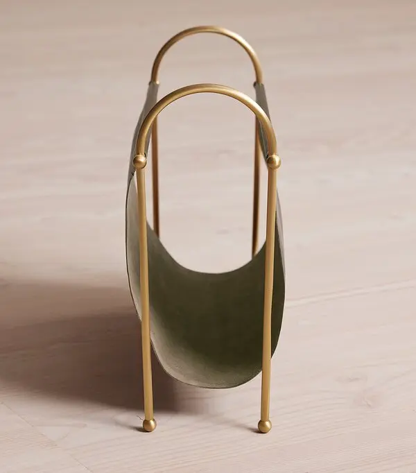 SOHO HOME Leather Meard Magazine Rack