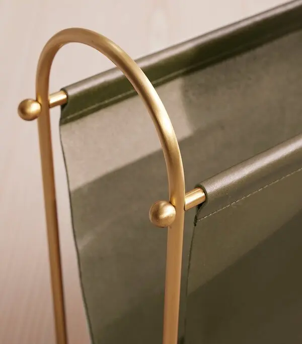 SOHO HOME Leather Meard Magazine Rack