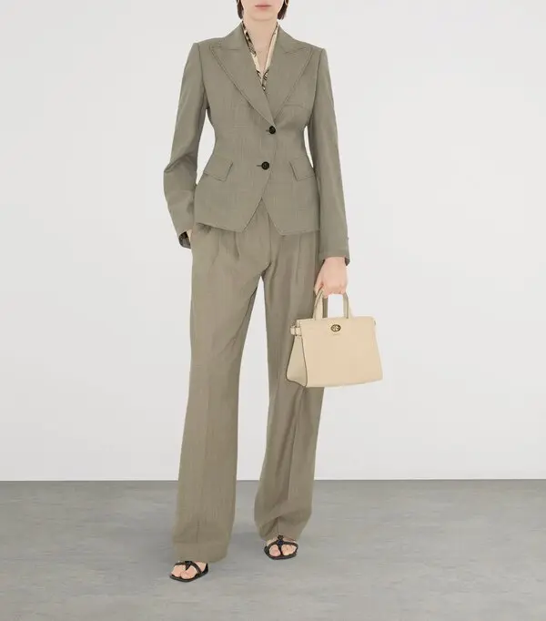Burberry Mini Calfskin Cotswolds Tote Bag - Ivory