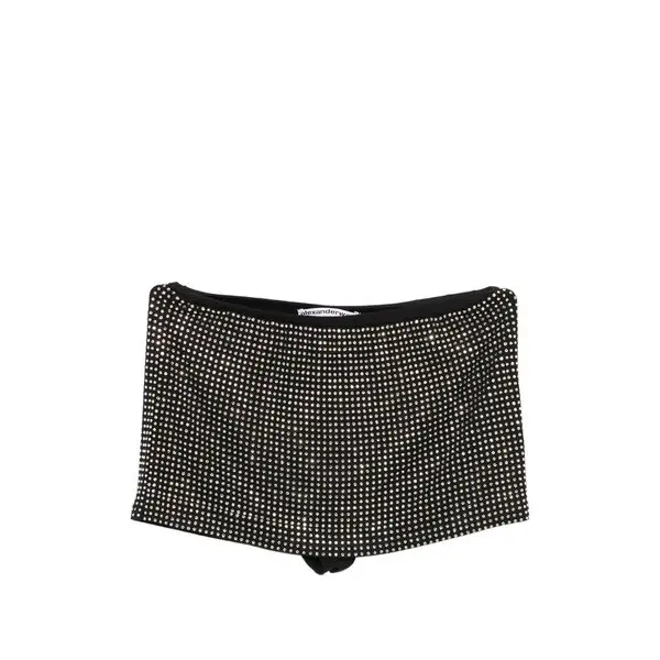 Alexander Wang Crystal Embellished Mini Shorts - Black