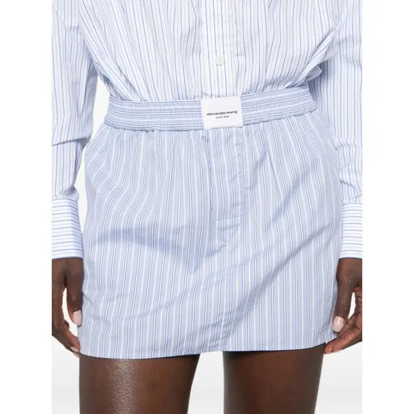 Alexander Wang Off-the-shoulder Stripe Dress