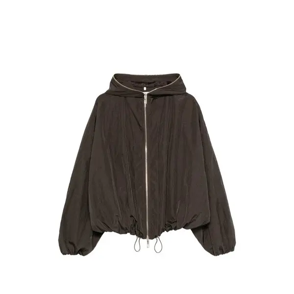 Sportmax Oversized Hooded Jacket - Brown