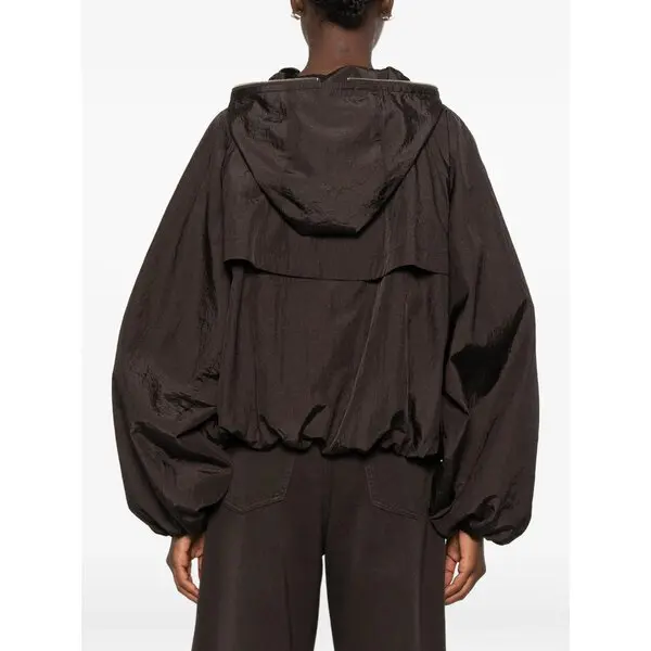 Sportmax Oversized Hooded Jacket - Brown