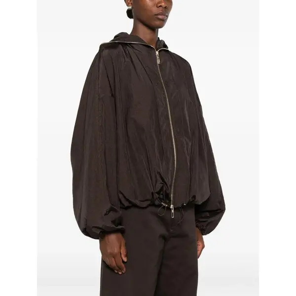 Sportmax Oversized Hooded Jacket - Brown