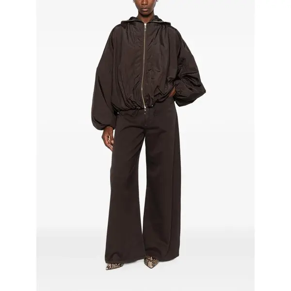 Sportmax Oversized Hooded Jacket - Brown