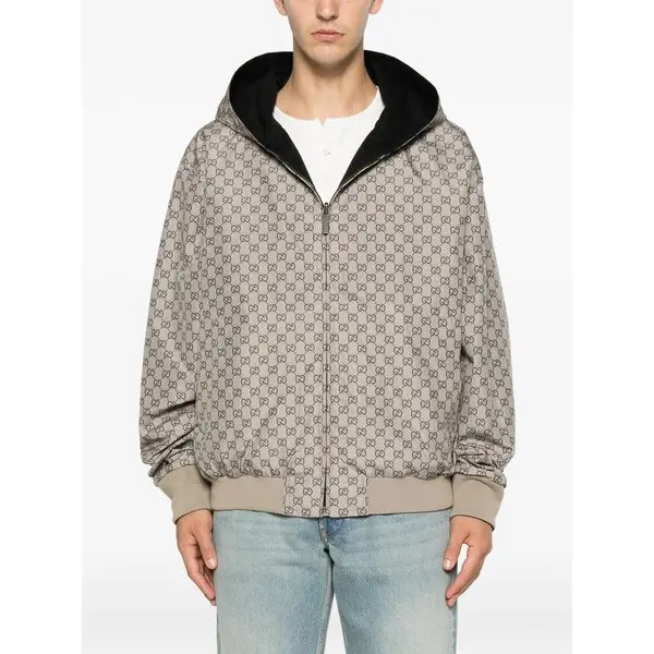 Gucci Reversible Gg Supreme Hooded Jacket