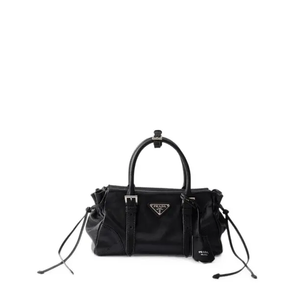 Prada Bonnie Leather Tote Bag - Black