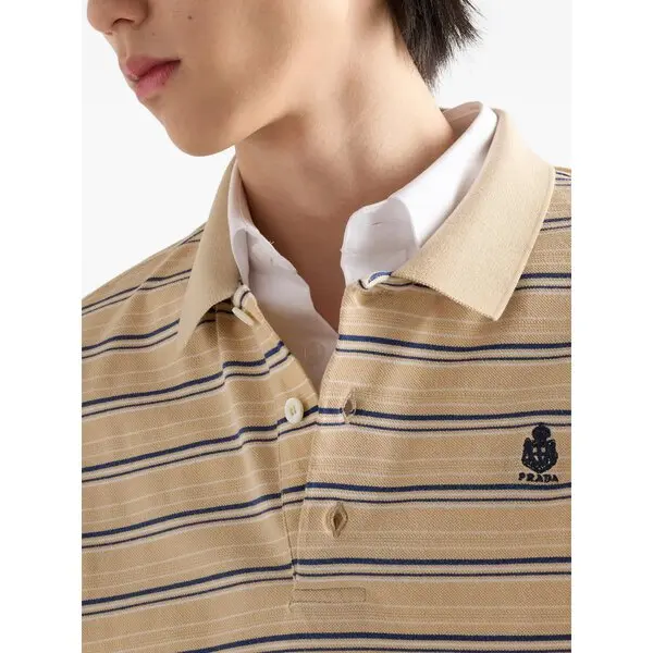Prada Neutrals Polo Shirts