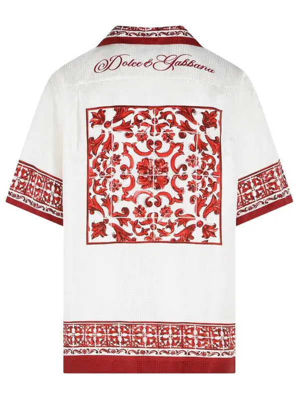 Dolce & Gabbana Maiolica Rubino' Silk Shirt