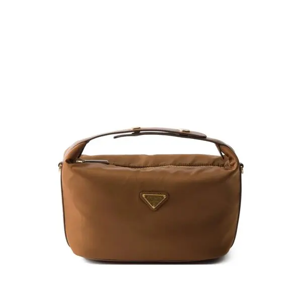 Prada Re-nylon And Leather Mini Bag - Brown