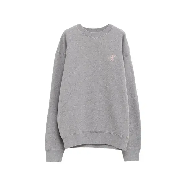 JW Anderson Grey Melange Cotton Crew Neck Sweatshirt With Embroidered Anchor Logo - Gray