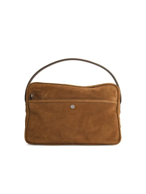 Acne Studios Calfskin Leather Shoulder Bag - Brown