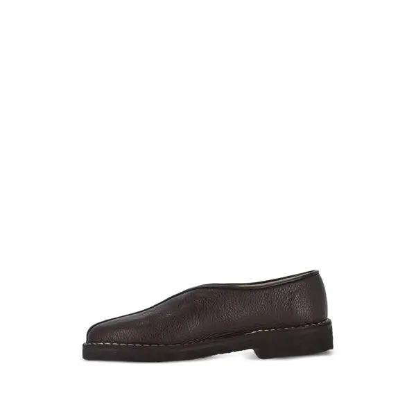 LEMAIRE Lemiare Grainy Leather Loafers With Piped Edges