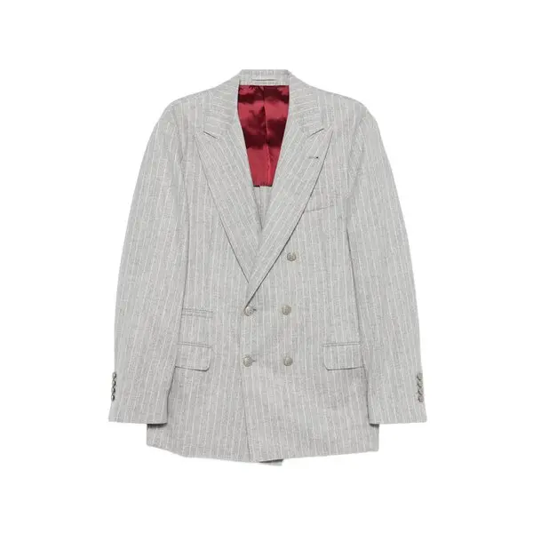Brunello Cucinelli Double-breasted Pinstripe Blazer