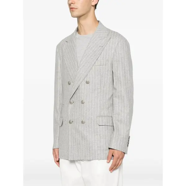 Brunello Cucinelli Double-breasted Pinstripe Blazer