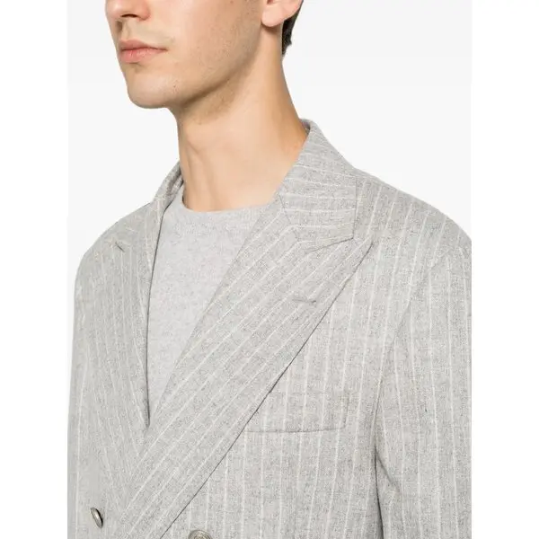 Brunello Cucinelli Double-breasted Pinstripe Blazer