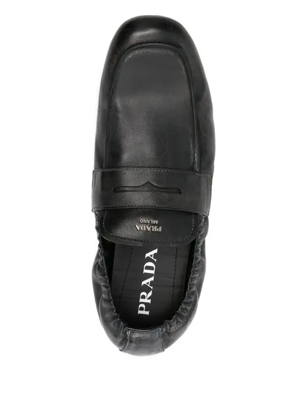 Prada Shuffle Leather Loafers