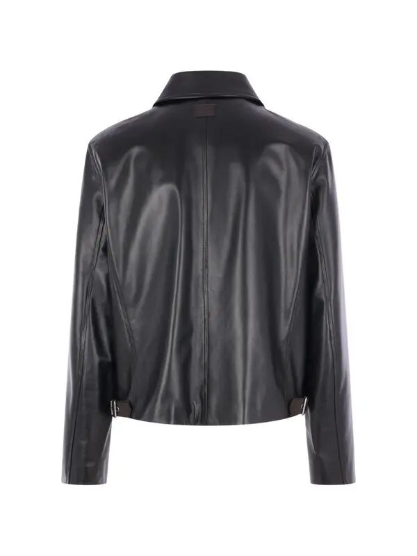 Loewe Leather Zip-up Jacket - Multicolor