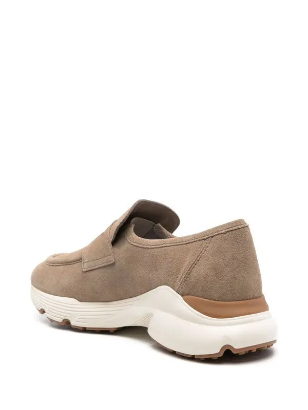 TOD'S Suede Leather Loafers With Chunky Rubber Sole - Multicolor