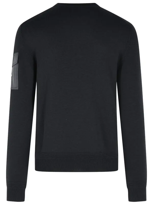 Moncler Virgin Wool Sweatshirt With Logo Patch
