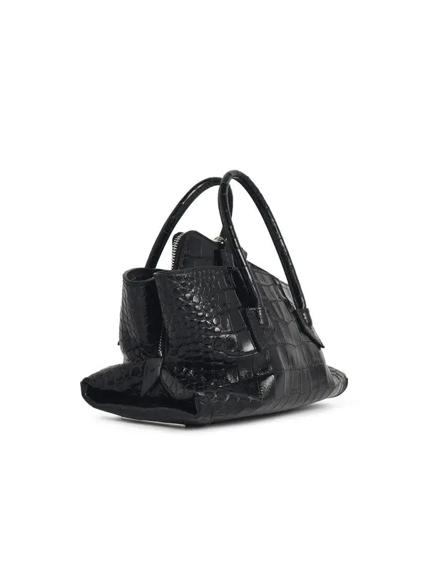 Attico La Passeggiata Mini Bag In Leather - Black