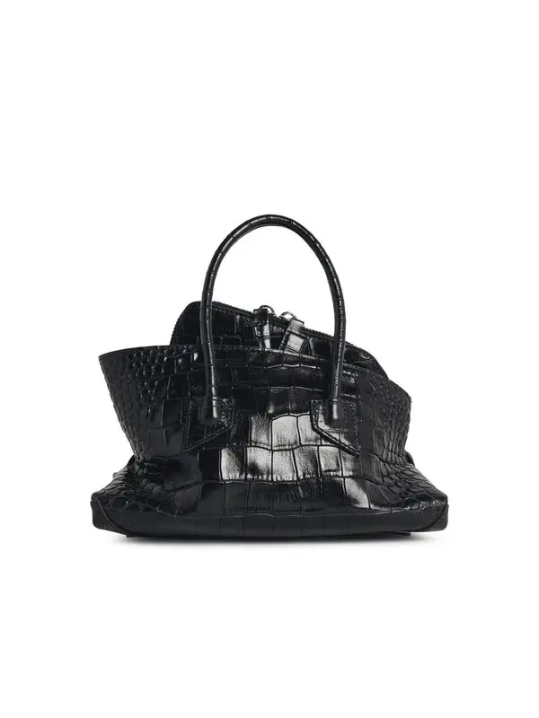 Attico La Passeggiata Mini Bag In Leather - Black