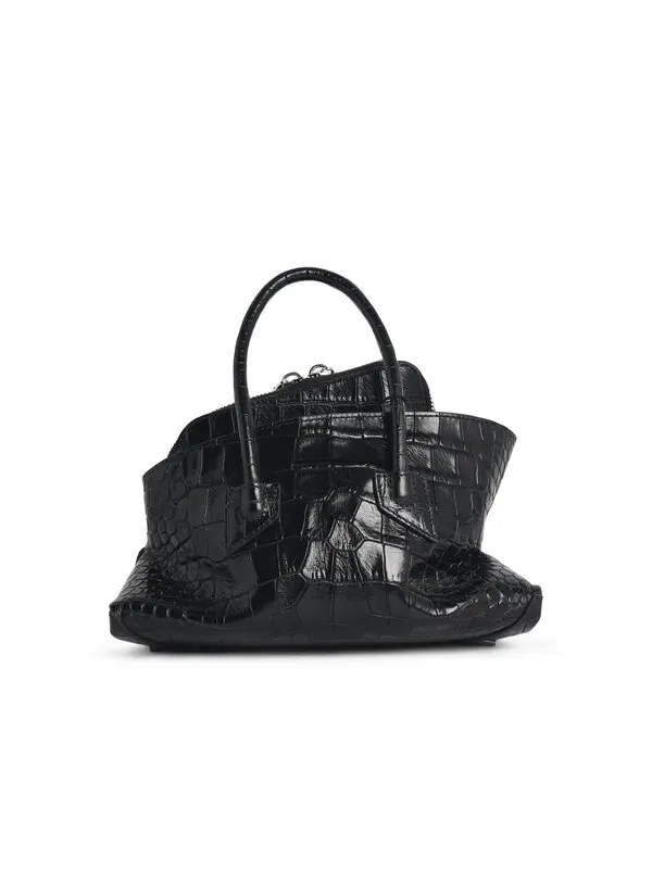 Attico La Passeggiata Mini Bag In Leather - Black