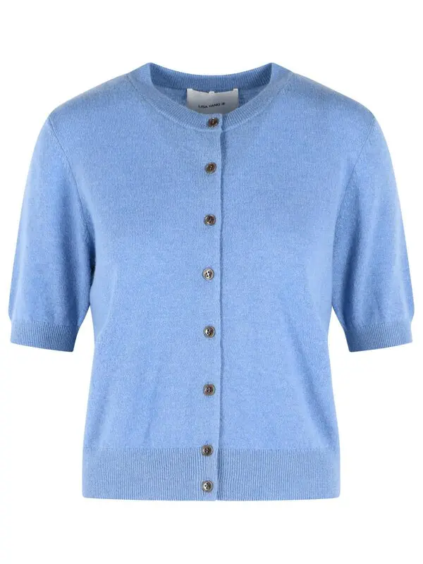 LISA YANG Light Cashmere Cardigan - Blue