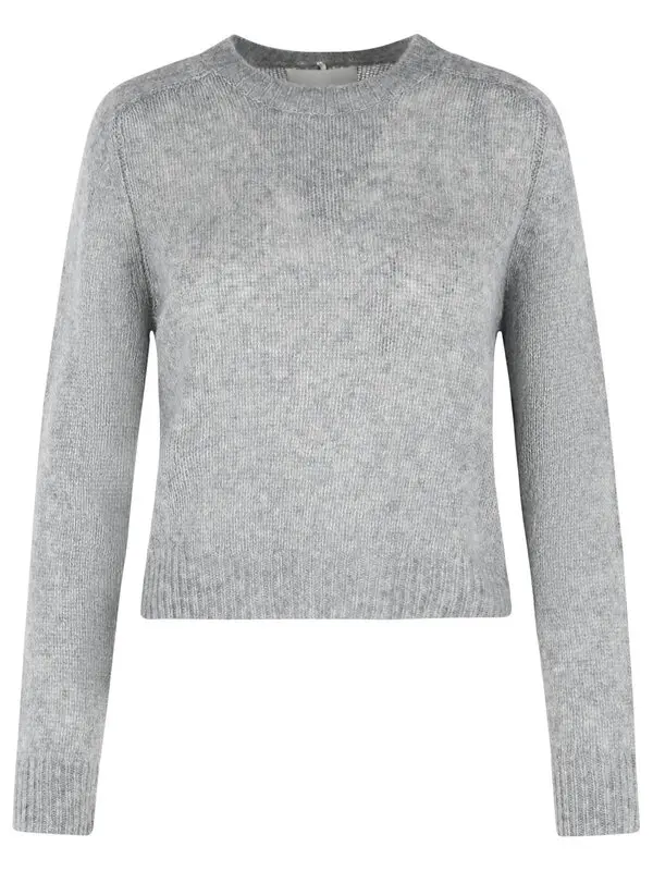 LISA YANG Solene Grey Cotton And Cashmere Sweater - Gray
