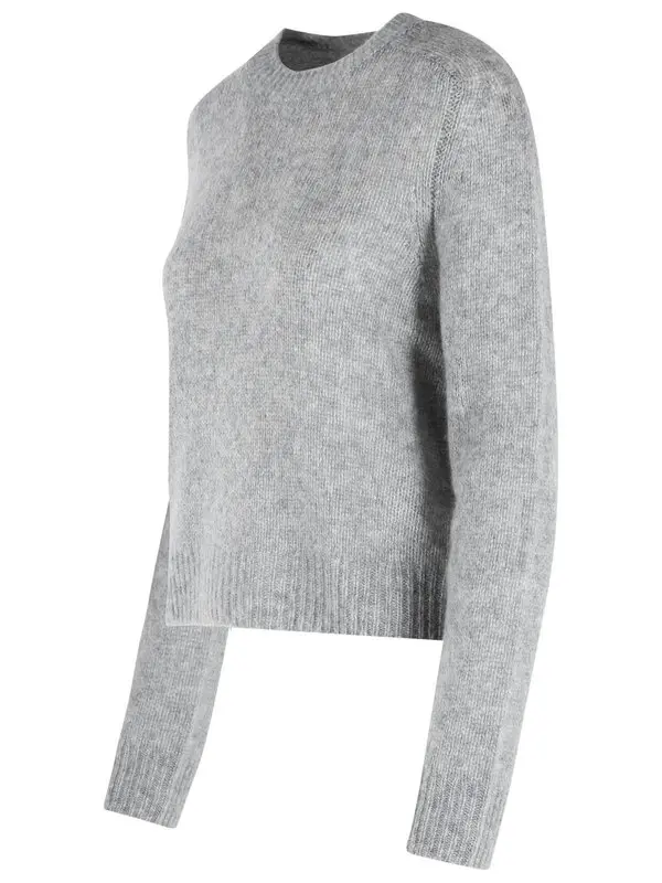 LISA YANG Solene Grey Cotton And Cashmere Sweater - Gray