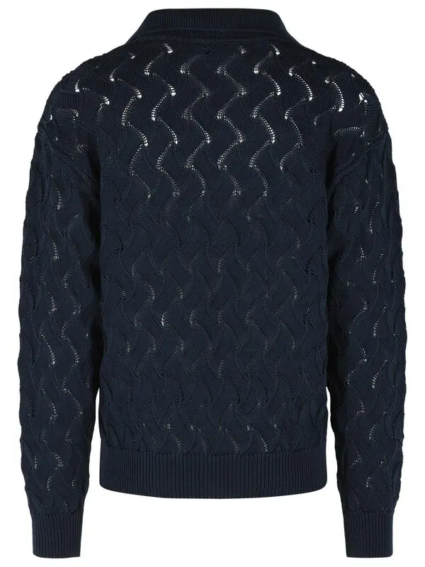 Dries Van Noten Maquis' Navy Cotton Sweater
