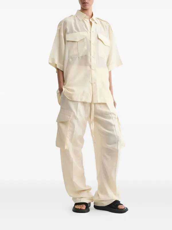 Phoebe Philo Silk Cargo Trousers