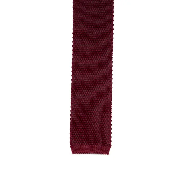 Brunello Cucinelli Silk Knitted Neck Tie - Red