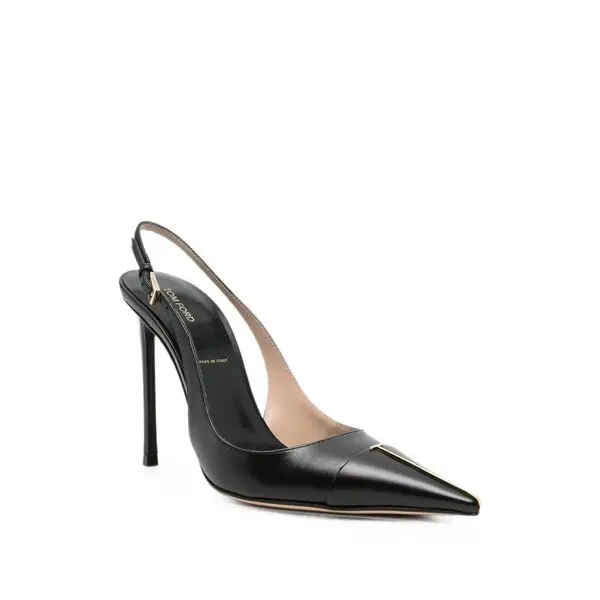 TOM FORD T-line Hardware Pointed Toe Slingback Stilettos
