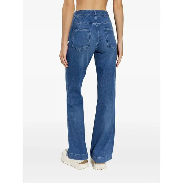 Moncler Wide-leg Denim Jeans With Faded Effect