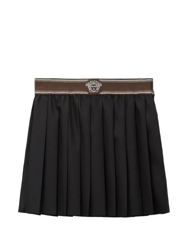 Versace Pleated Wool Skirt - Multicolor