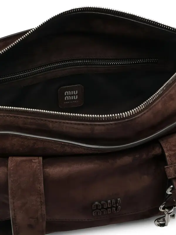 Miu Miu Utilitaire Suede Leather Tote Bag