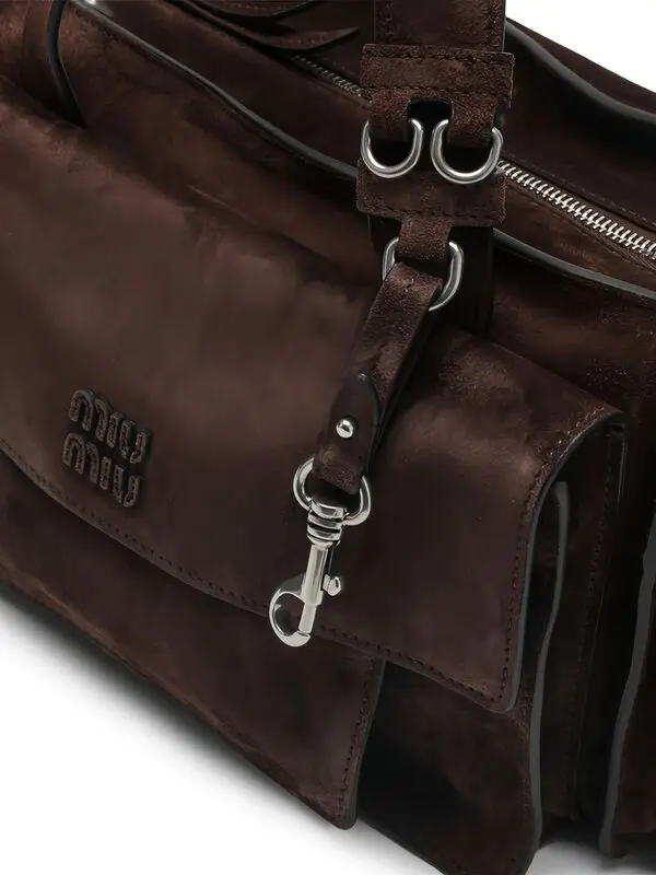 Miu Miu Utilitaire Suede Leather Tote Bag