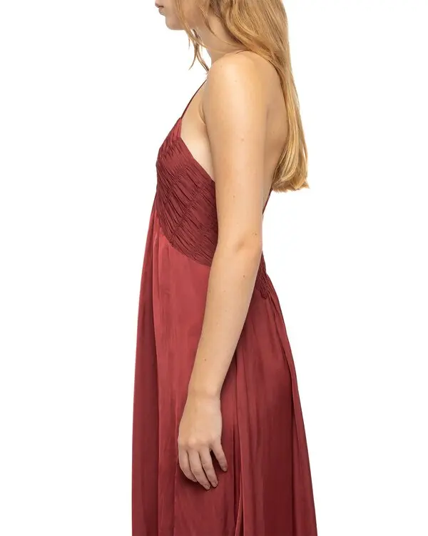 Zadig&Voltaire Rayonne Satin Maxi Dress - Cherry