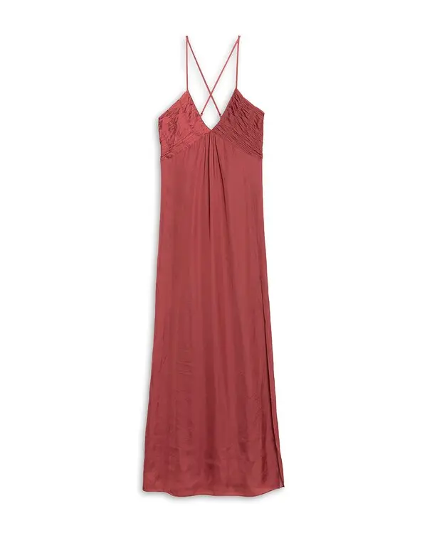 Zadig&Voltaire Rayonne Satin Maxi Dress - Cherry
