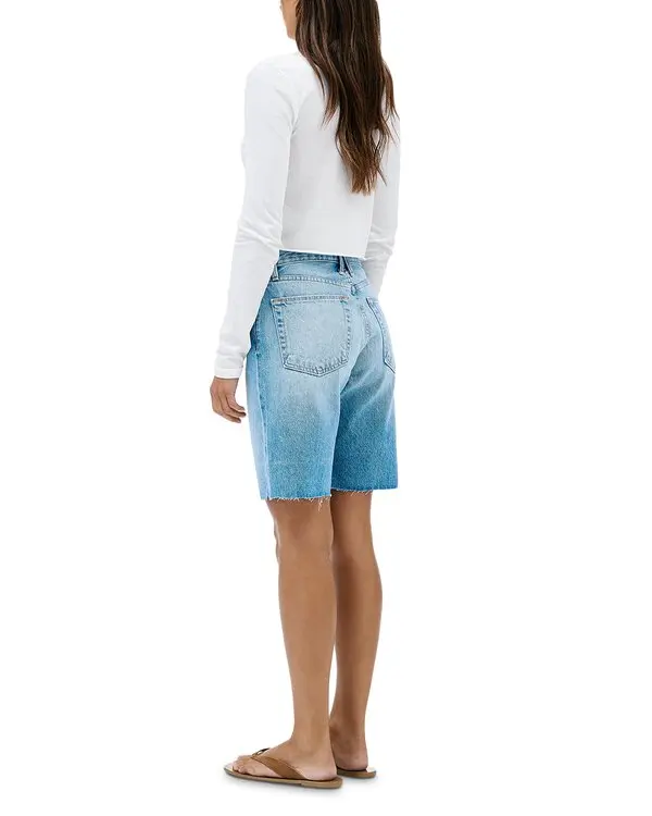 SLVRLAKE High Rise Bermuda Cut Off Jean Shorts