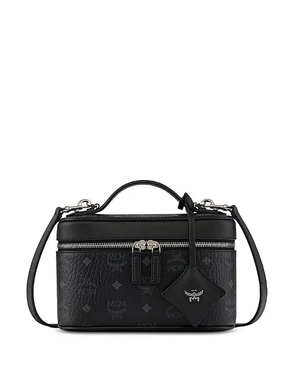 Mcm Visetos Canvas Vanity Case - Black