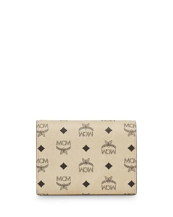 Mcm Aren Small Visetos Canvas Wallet