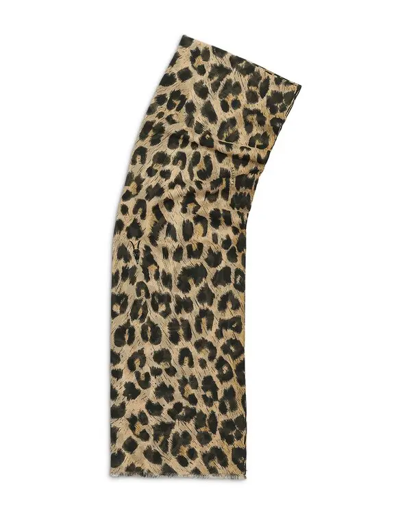 ALLSAINTS Leopard Print Woven Scarf