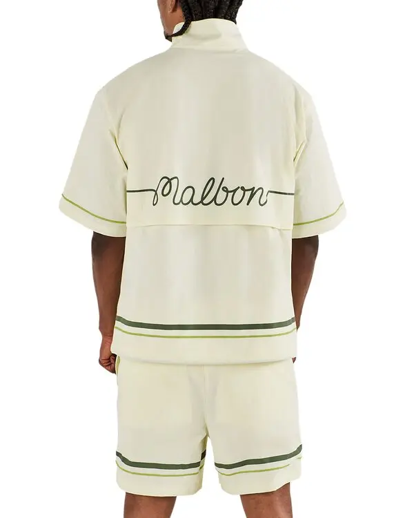 MALBON Playa Stand Collar Logo Wind Shirt