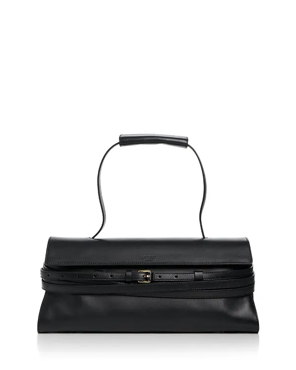 Moschino Tie Me Leather Shoulder Bag