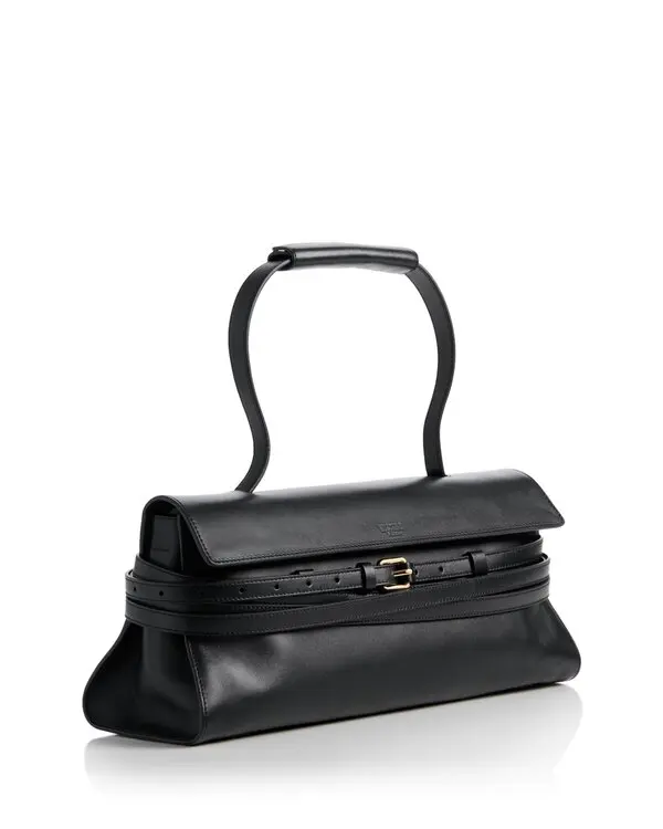 Moschino Tie Me Leather Shoulder Bag