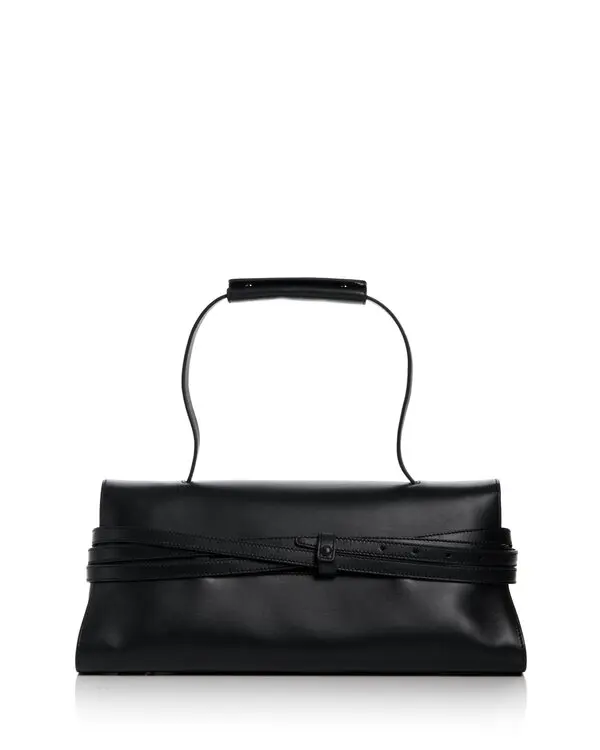Moschino Tie Me Leather Shoulder Bag